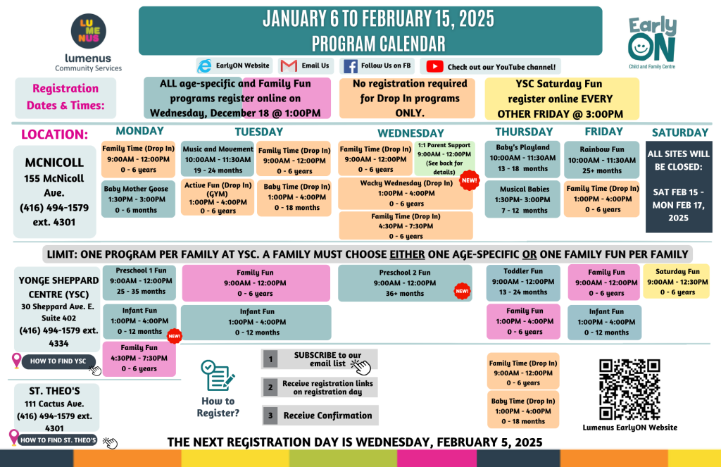 EarlyON Child & Family Centres | Lumenus | Programs & Services