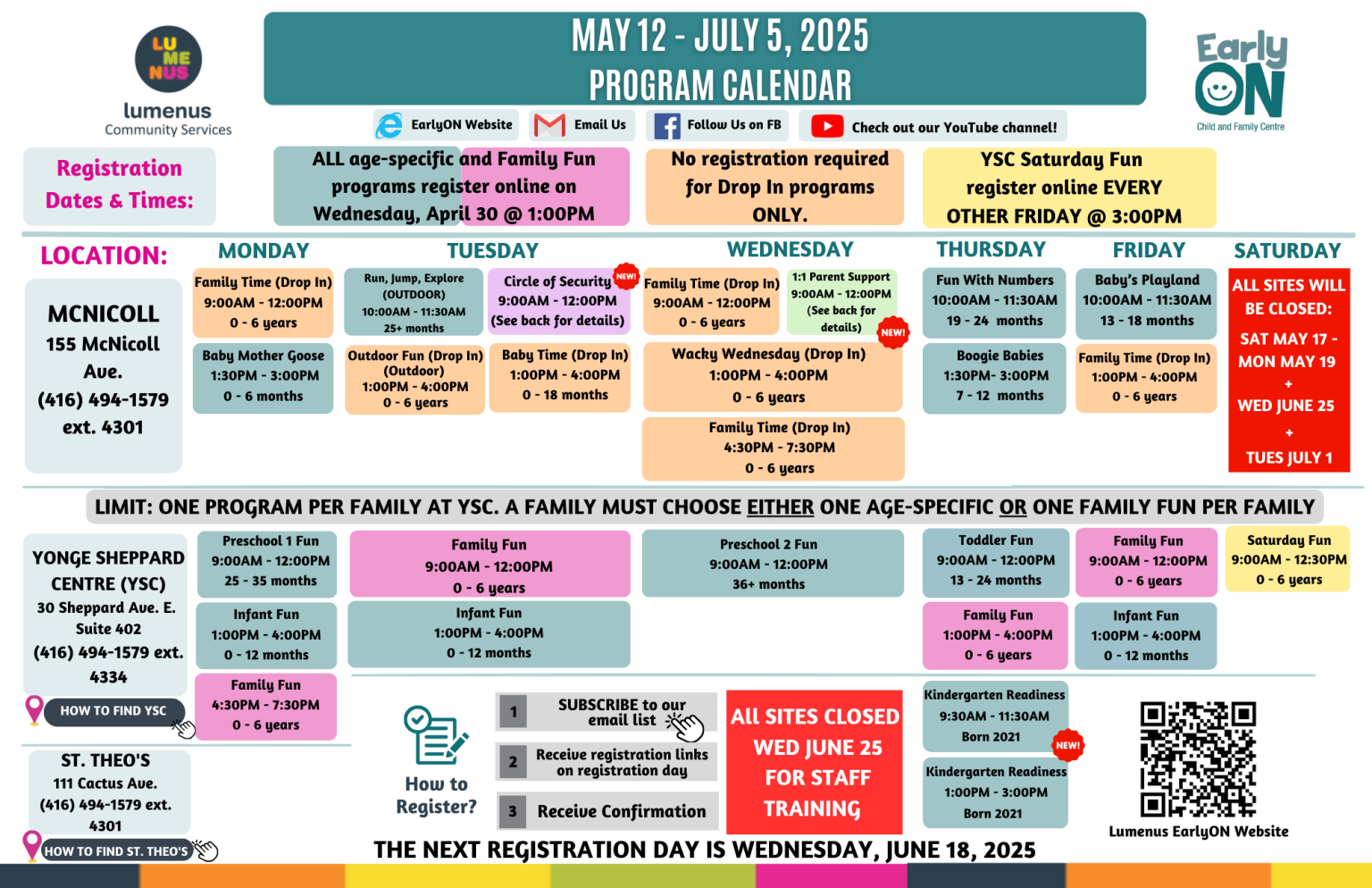 EarlyON Child & Family Centres | Lumenus | Programs & Services