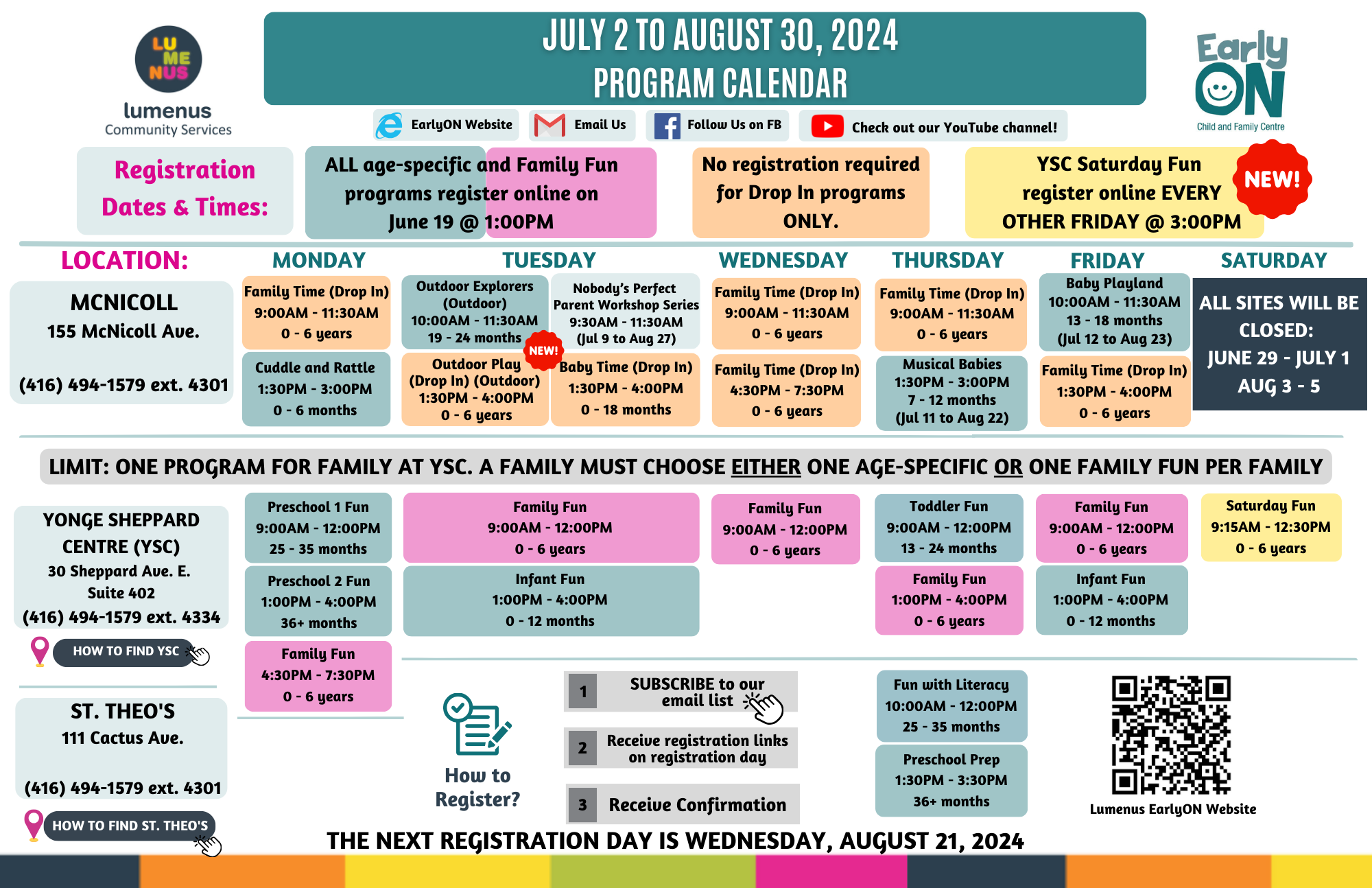 EarlyON Child & Family Centres | Lumenus | Programs & Services